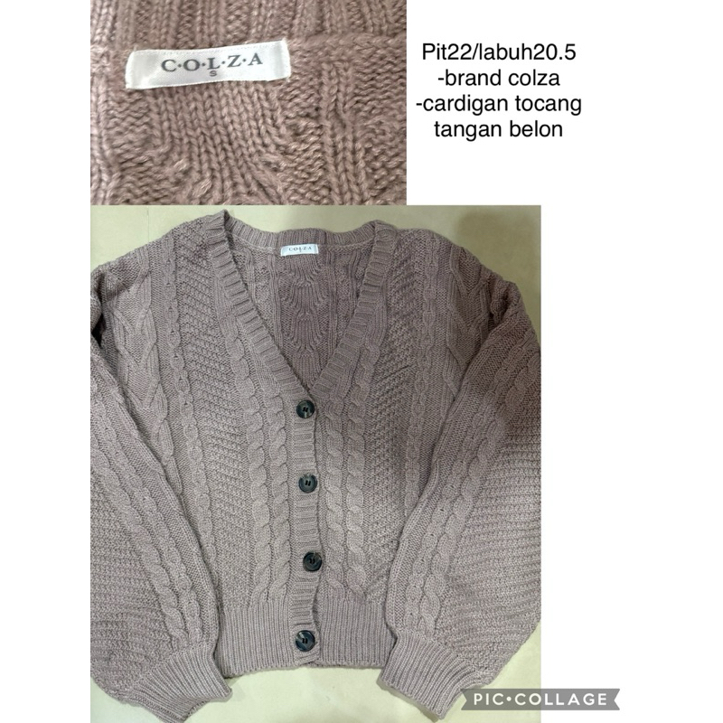 knitwear vest pure knit timbul tocang tangan belon cardigan uniqlo set ...