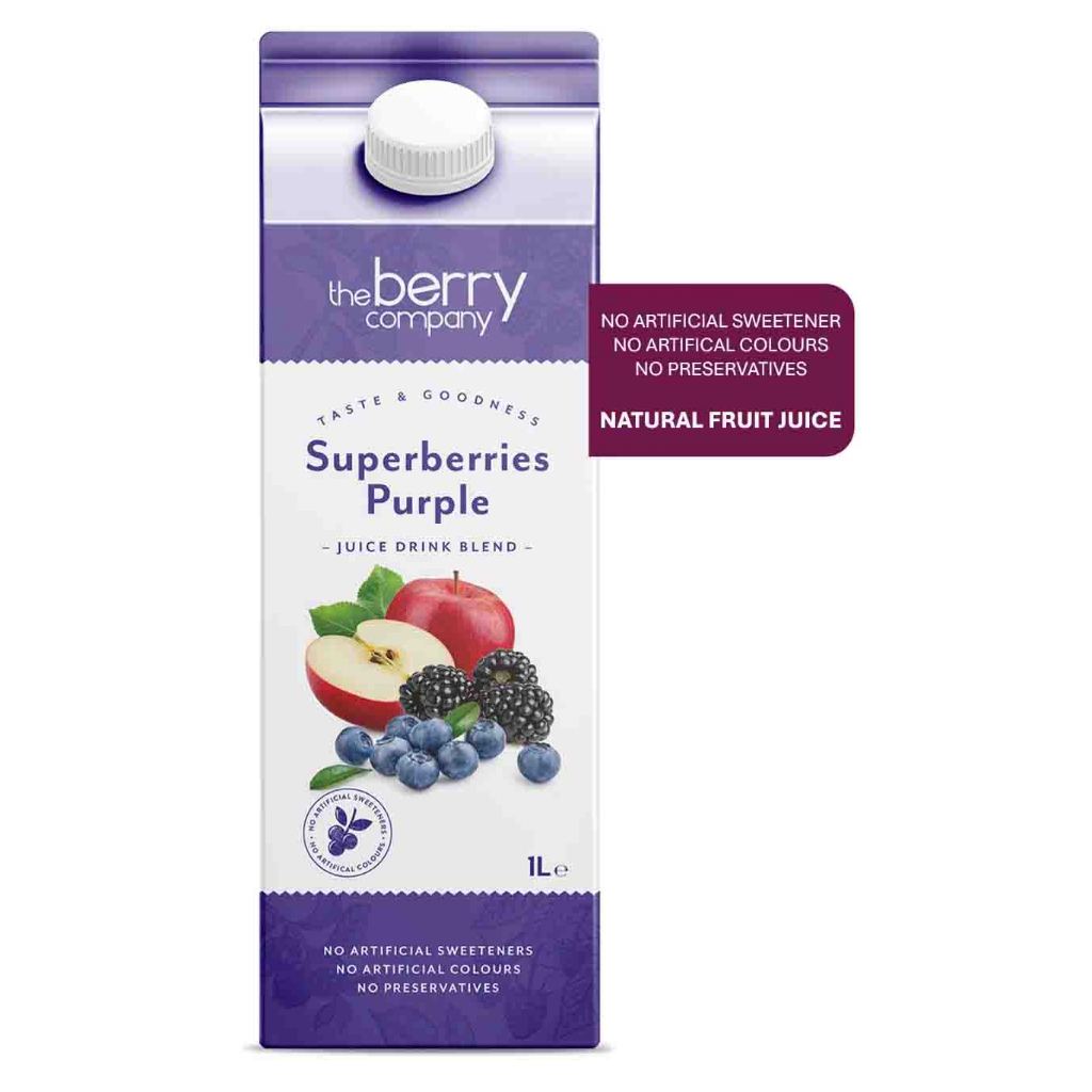 The Berry Company Superberries Purple Juice Blend 1L (UK) NO ARTIFICIAL ...