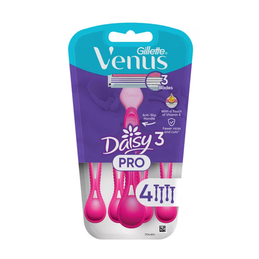 Gillette Venus Daisy 3 Pro Disposable Female Razors, 4ct | Shopee Malaysia