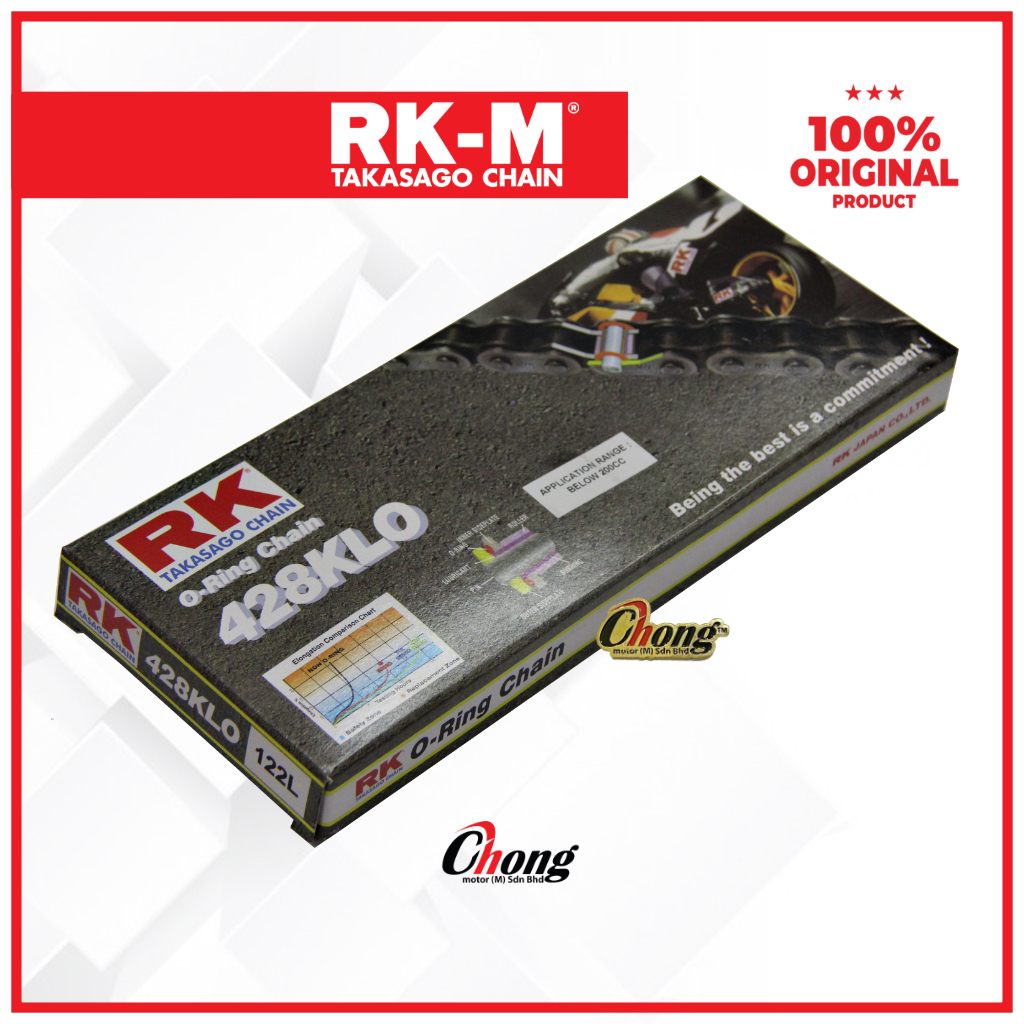 RK TAKASAGO CHAIN 428KLO 122L O-Ring Chain/Rantai Oring Y15ZR Ysuku ...