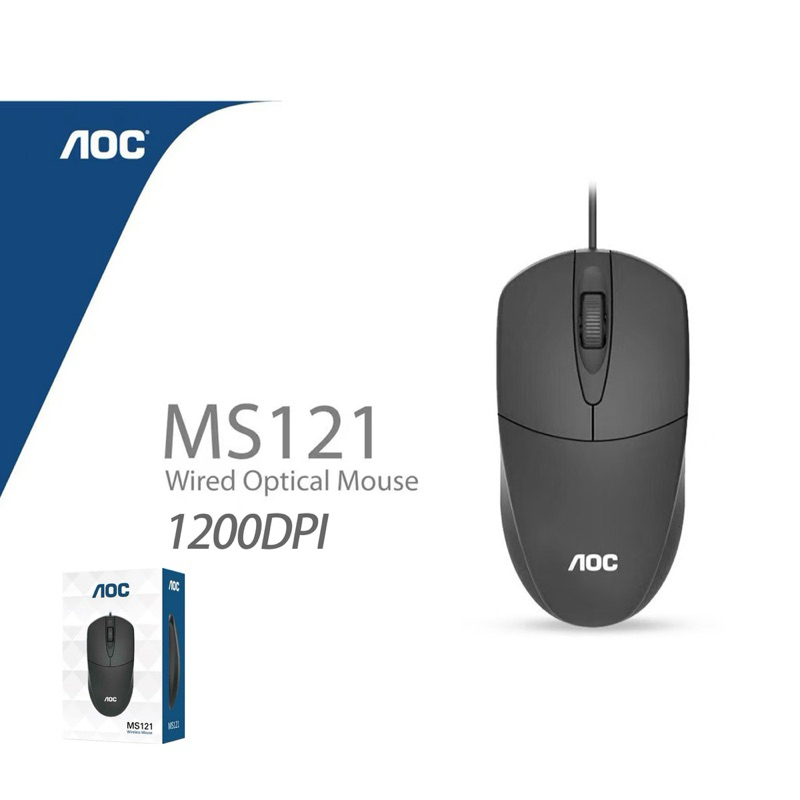 Original AOC MS121 Wired Mouse Office Mouse Optical Sensor Gaming Mouse ...