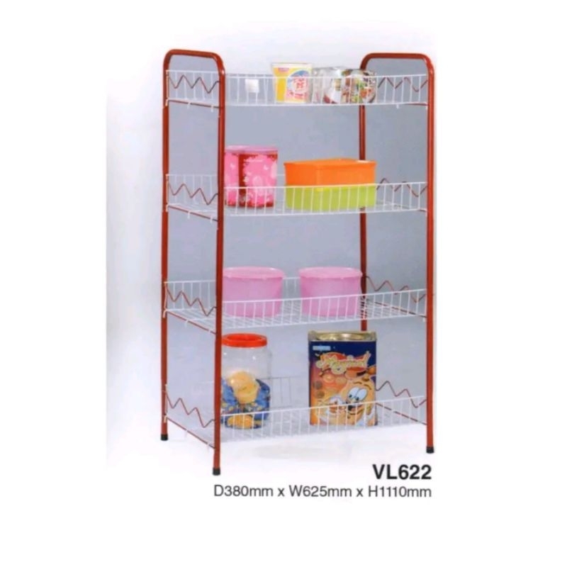 (VL622) 3V 4 Tiers Easy Rack Powder Coating Dishes Rack Epoxy Dish ...