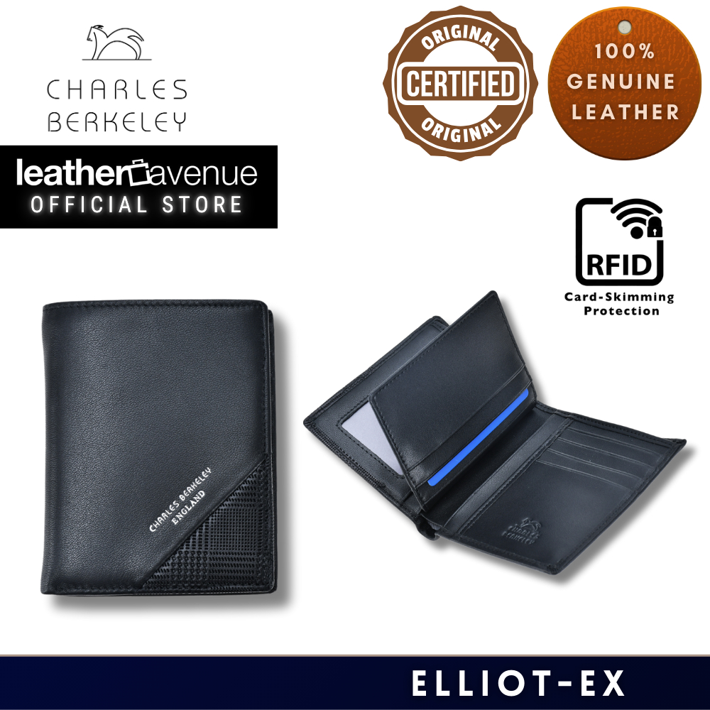 Charles Berkeley ELLIOT-EX Genuine Cow Leather Wallet Slim Wallet Men's ...