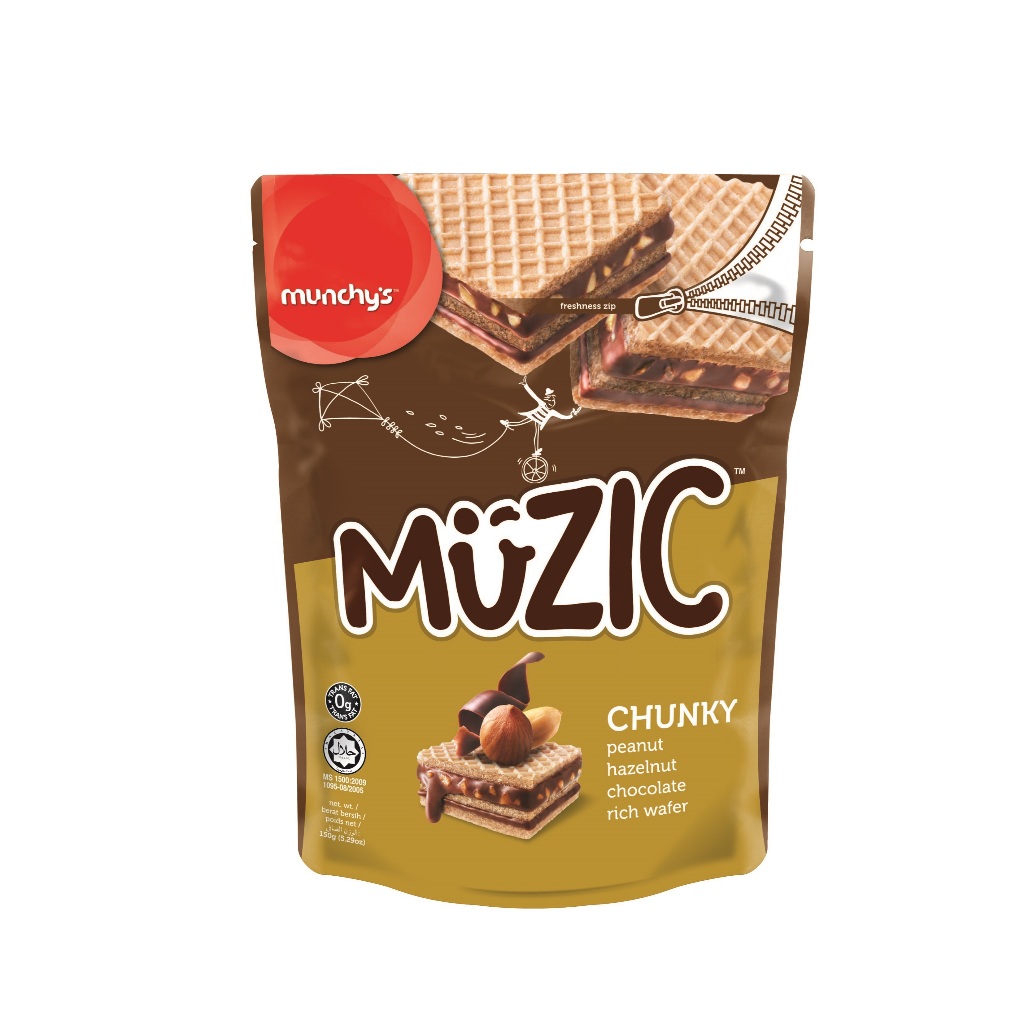 MUNCHY'S MUZIC CHUNKY HAZELNUT WAFER BITES 180G | Shopee Malaysia