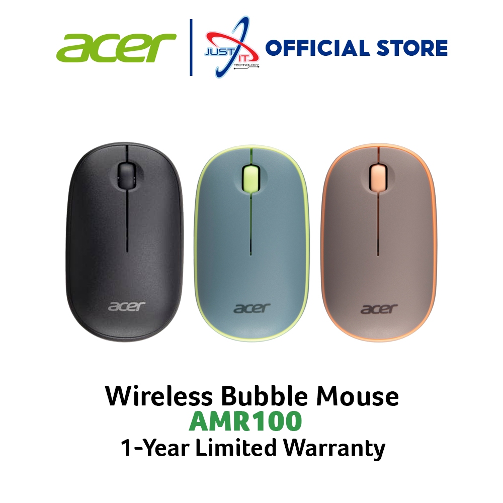 ACER AMR100 BUBBLE WIRELESS MOUSE - BLACK / BLUE / PEACH | Shopee Malaysia