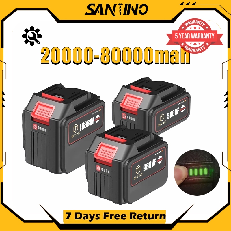 SANTINO Cordless Battery 2188VF 80000mah lithium battery Cordless drill ...