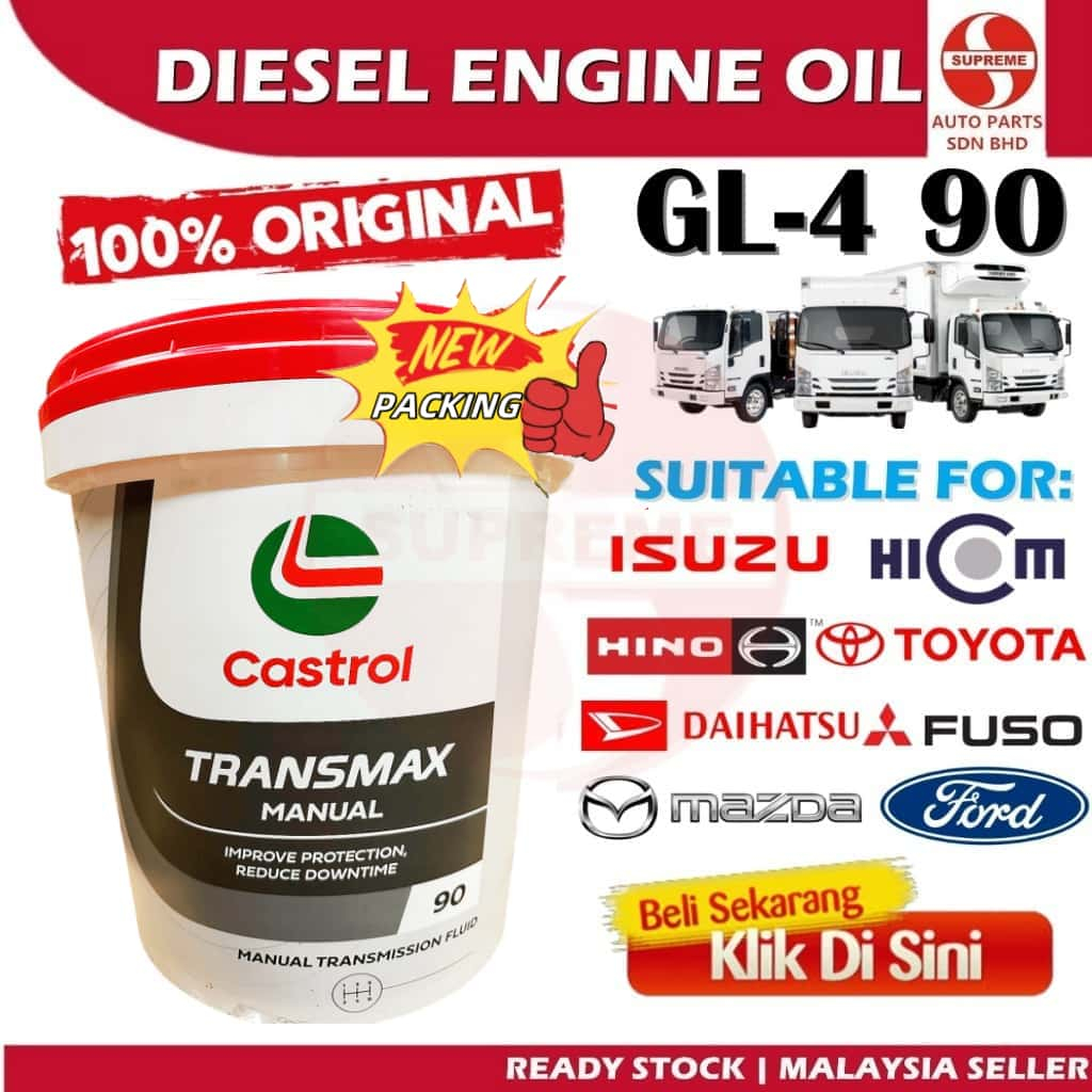 S2U Castrol Transmax Manual EP90 EP140 GL4 18 Liter Speed Gear Oil ...