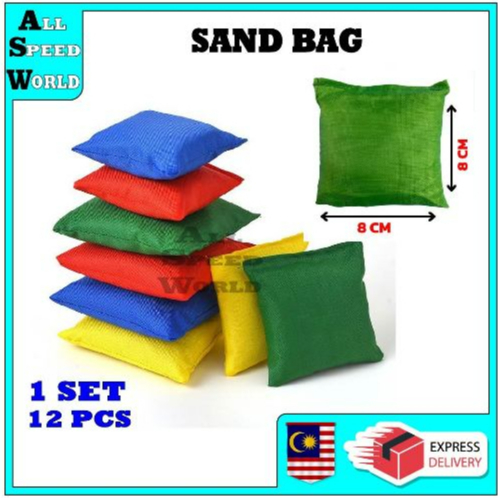 12PC PUNDI KACANG/SAND BAG /BEAN BAG /SPONGE BALL/FRISBEE/PERMAINAN ...