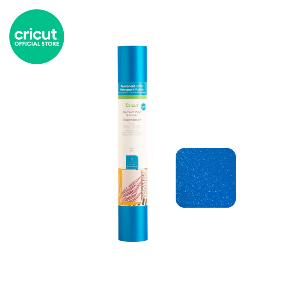 Cricut Shimmer Vinyl Blue - Removable 12"x48" (30.5cm x 122cm ...
