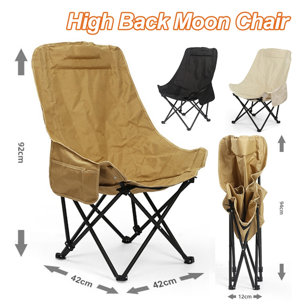 Portable high back outdoor moon chair Foldable camping chair Camping ...