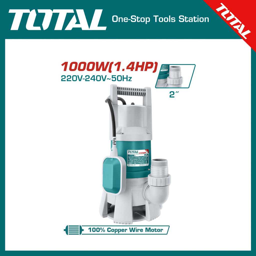 TOTAL Sewage submersible pump TWP810001 | Shopee Malaysia