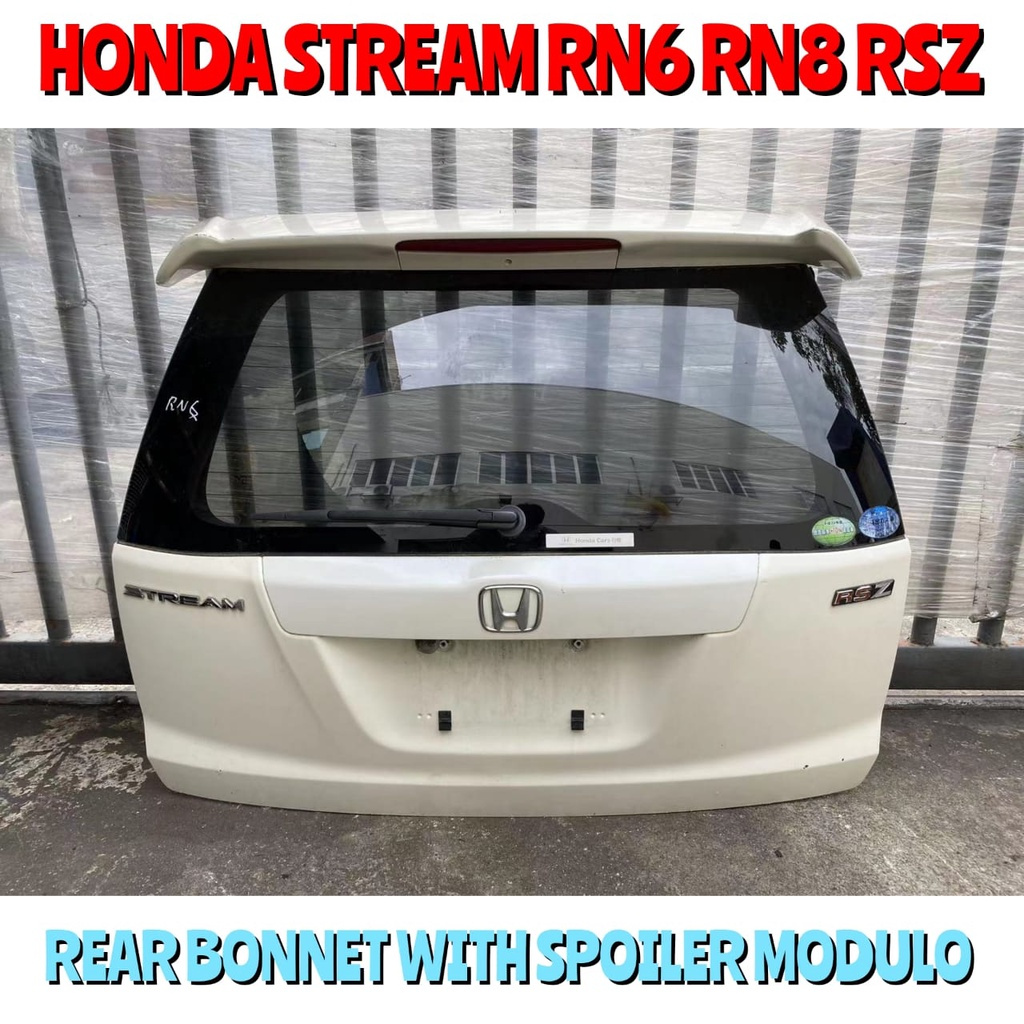 Honda Stream RN6 RN8 RSZ Rear Bonnet With Spoiler Modulo / Bonet Belakang / Tail Gate ( RSZ ...