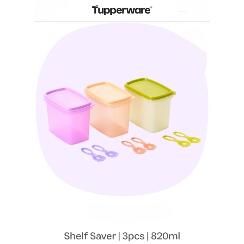 TUPPERWARE Shelf Saver 840ml(2 Pcs) with Spoon (2 Pcs) | Shopee Malaysia