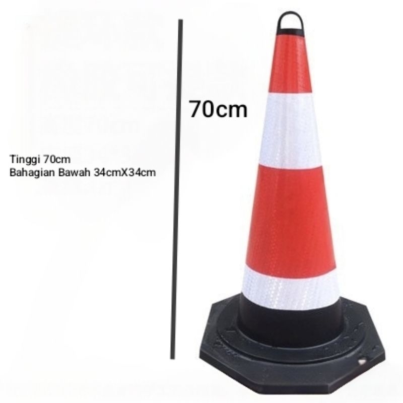 Kon Keselamatan Jalan Raya Safety Cone Traffic PVC Cone Double ...