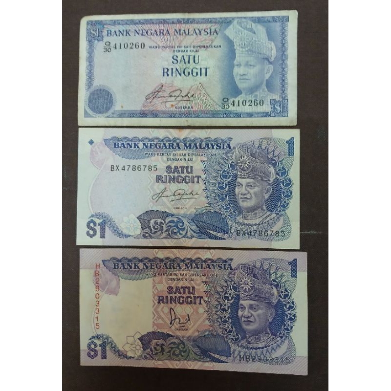 MALAYSIA 4TH, 5TH & 6TH SERIES 1 RINGGIT BANKNOTES. | Shopee Malaysia