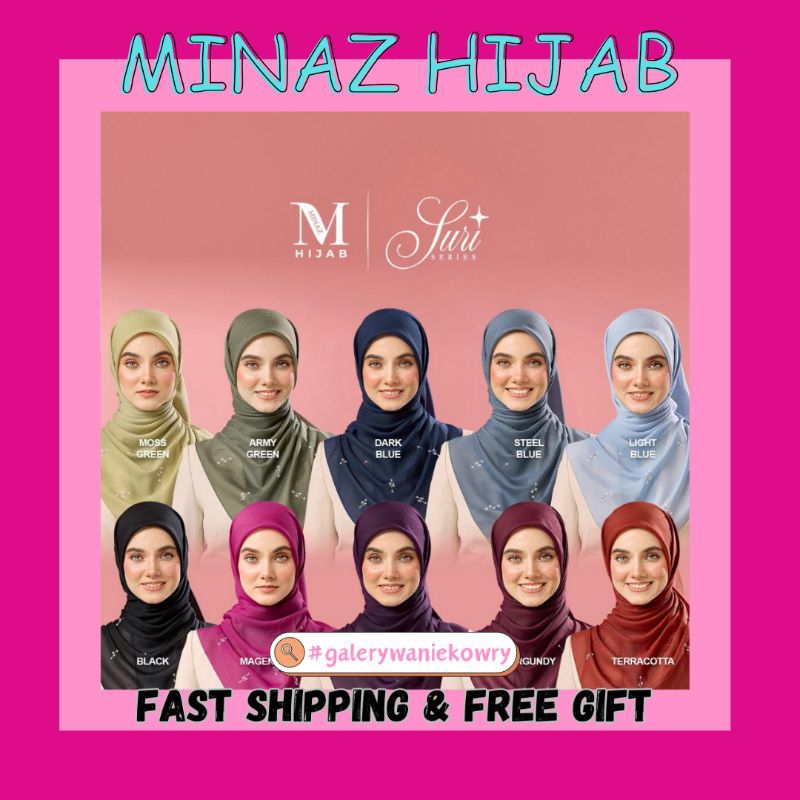 ️NEW ARRIVAL ️ MINAZ HIJAB EDISI SURI FAMILY SET ( FAST SHIPPING DAN ...