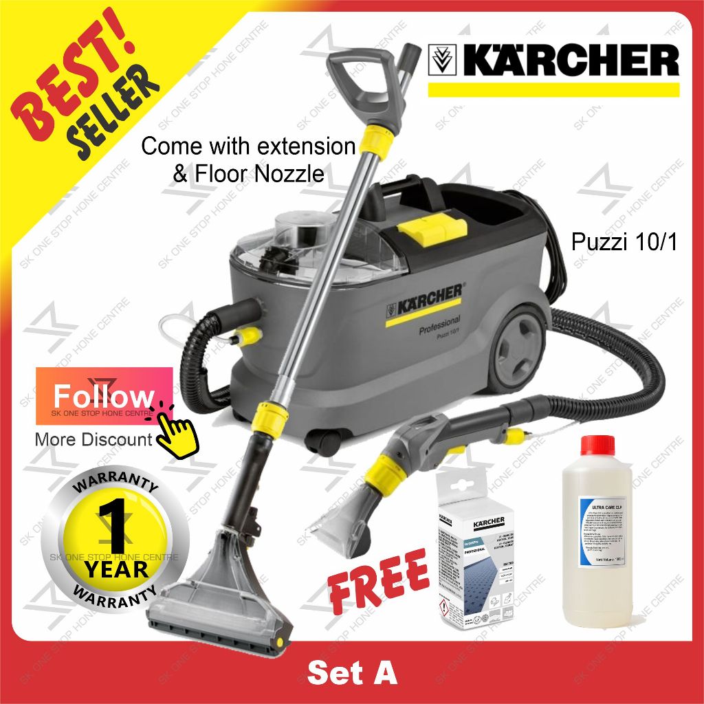 KARCHER PUZZI 10/1 Spray Extraction Carpet Cleaner 1250W / 220 MBAR ...