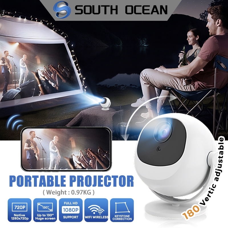 1080P Wireless Projector Wifi Bluetooth Cinema Android Mini Led Small ...
