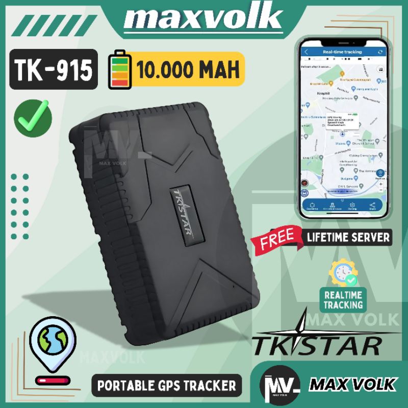 TKSTAR TK915 10000mAh battery Portable GPS tracker Easy Install Car ...