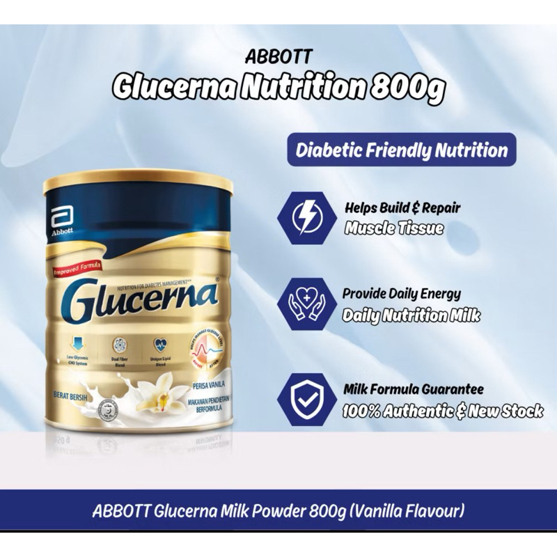 Glucerna Diabetes-Specific Formula - Vanilla (800g) | Shopee Malaysia