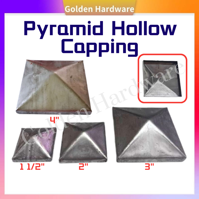 1 Pcs - Segi Tiga Capping Hollow End Cap / Pyramid Hollow Capping Besi ...