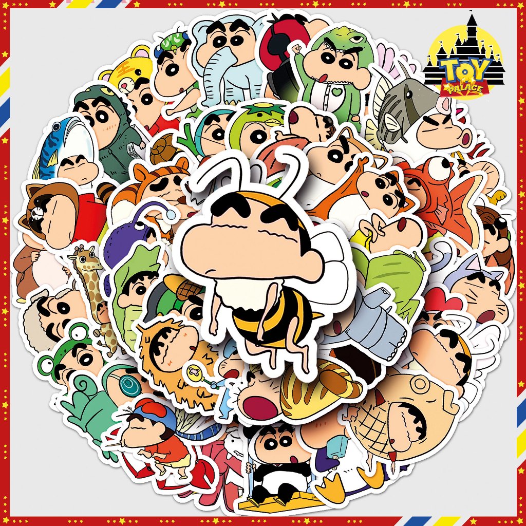 53 Piece Funny Crayon Shin-Chan DIY Waterproof Stickers For Laptop ...