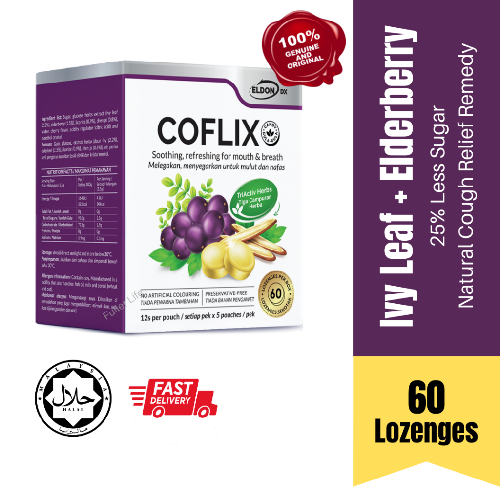 Eldon HOLISTICA Coflix Lozenges (60 Lozenges) | Natural Cough Relief ...
