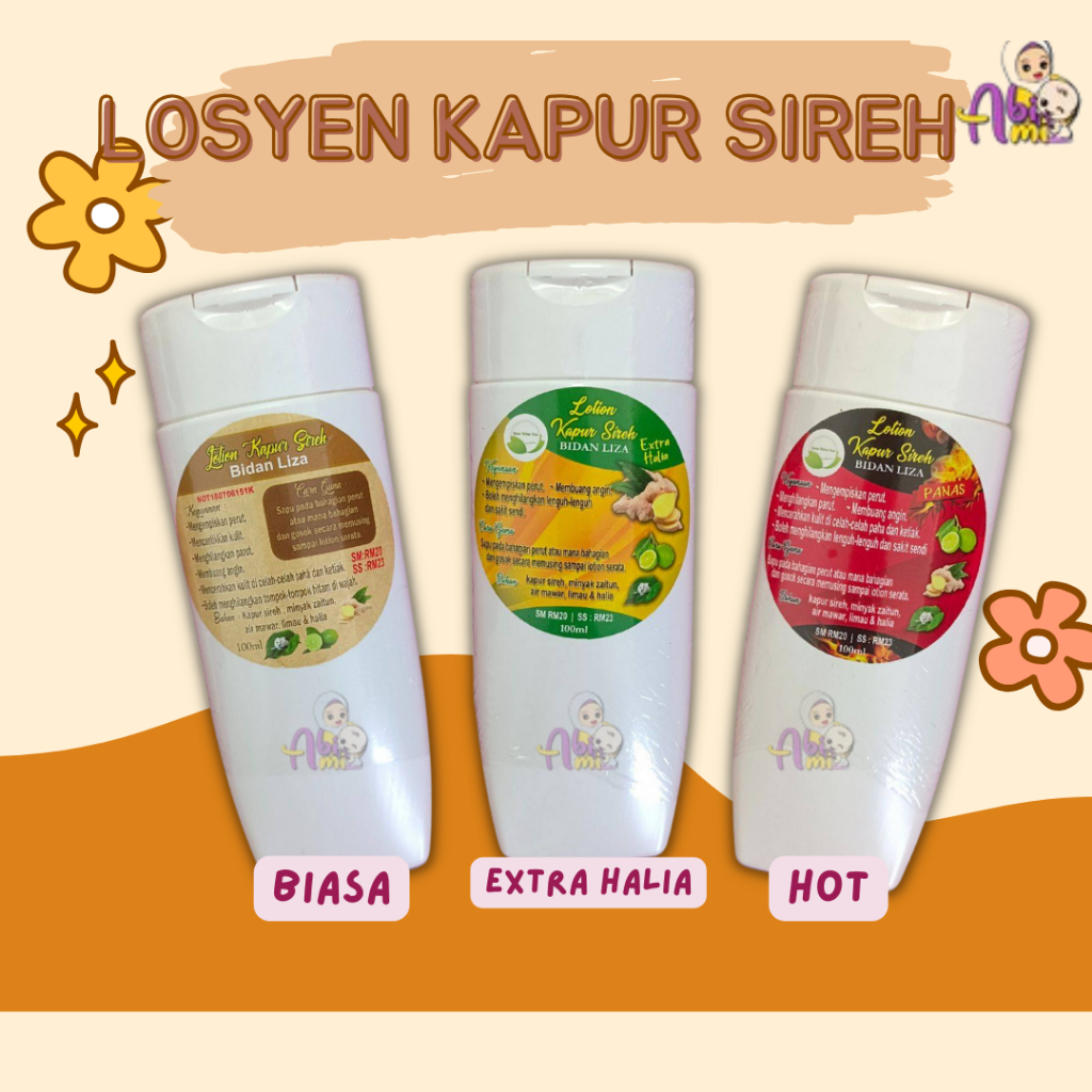 LOTION KAPUR SIREH BIDAN LIZA ORIGINAL HQ / LOTION KEMPISKAN PERUT ...