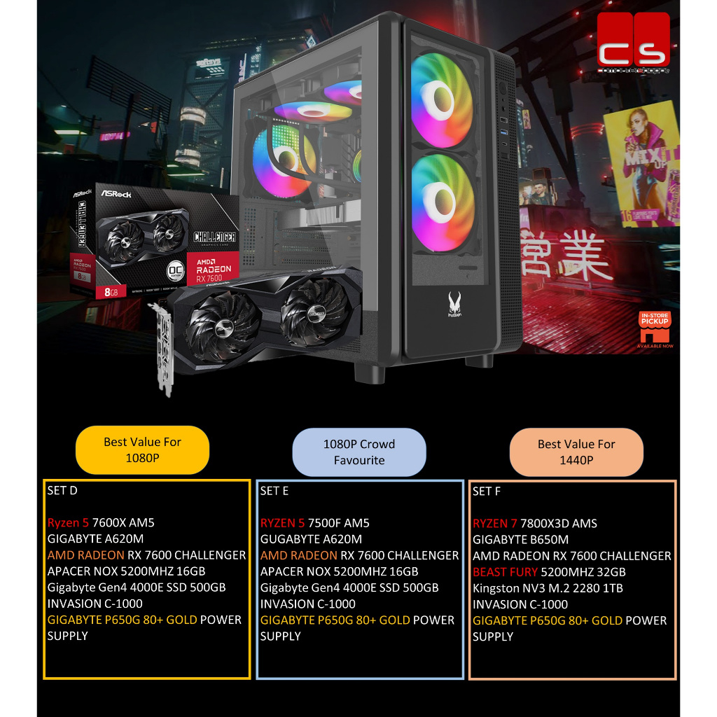 AMD Gaming PC Package With Graphics Card For 1080P or 2K Gaming ...