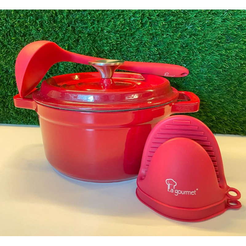 La Gourmet Cast Iron Cookware Set正牌精美铸铁锅具套(20cm) | Shopee Malaysia
