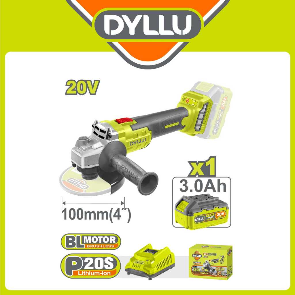 DYLLU Cordless Angle Grinder 20v DTLAPM11 | Shopee Malaysia
