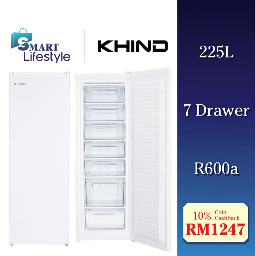 KHIND 225L UPRIGHT FREEZER UF225 / MISTRAL 250L UPRIGHT FREEZER MUF-250 ...
