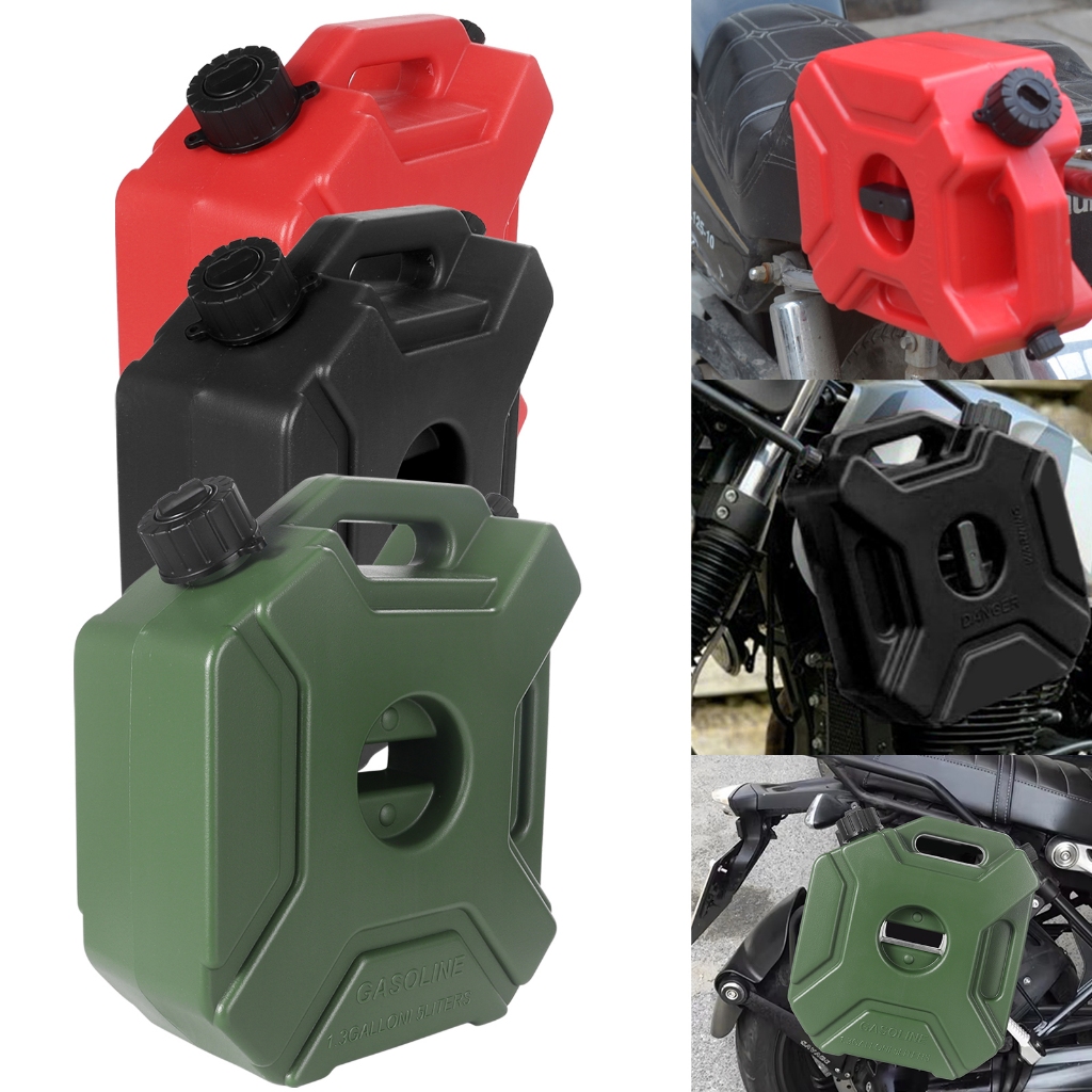 5L Plastic Portable Spare Fuel Tank Petrol Tank Jerry Can Gas Oil Tank ...
