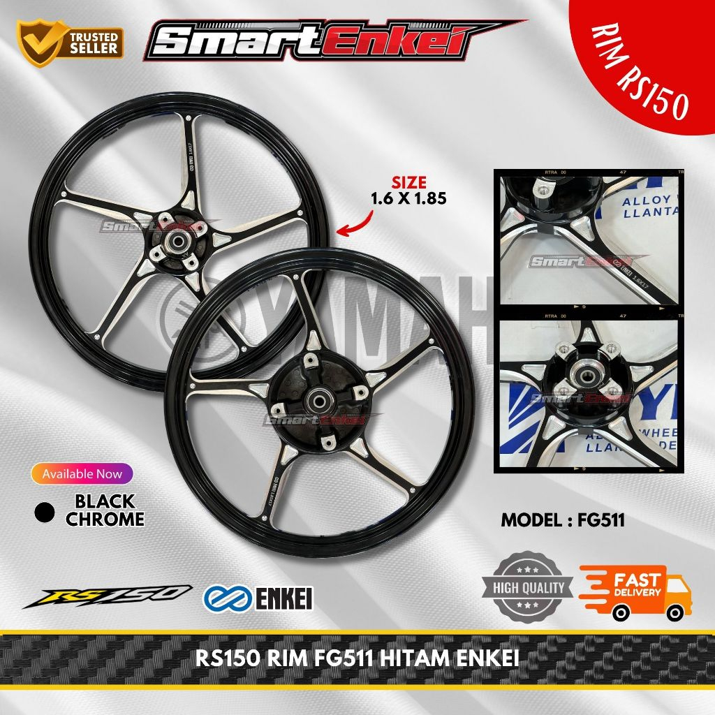 RS150 RIM FG511 HITAM ENKEI | Shopee Malaysia
