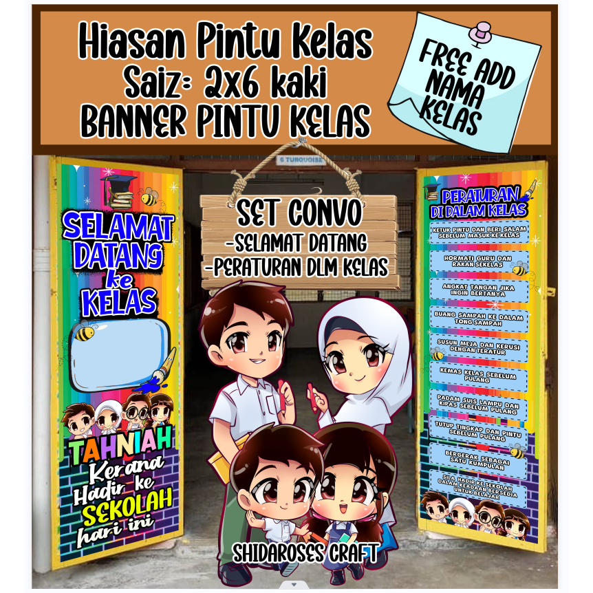 BANNER HIASAN PINTU KELAS | Shopee Malaysia