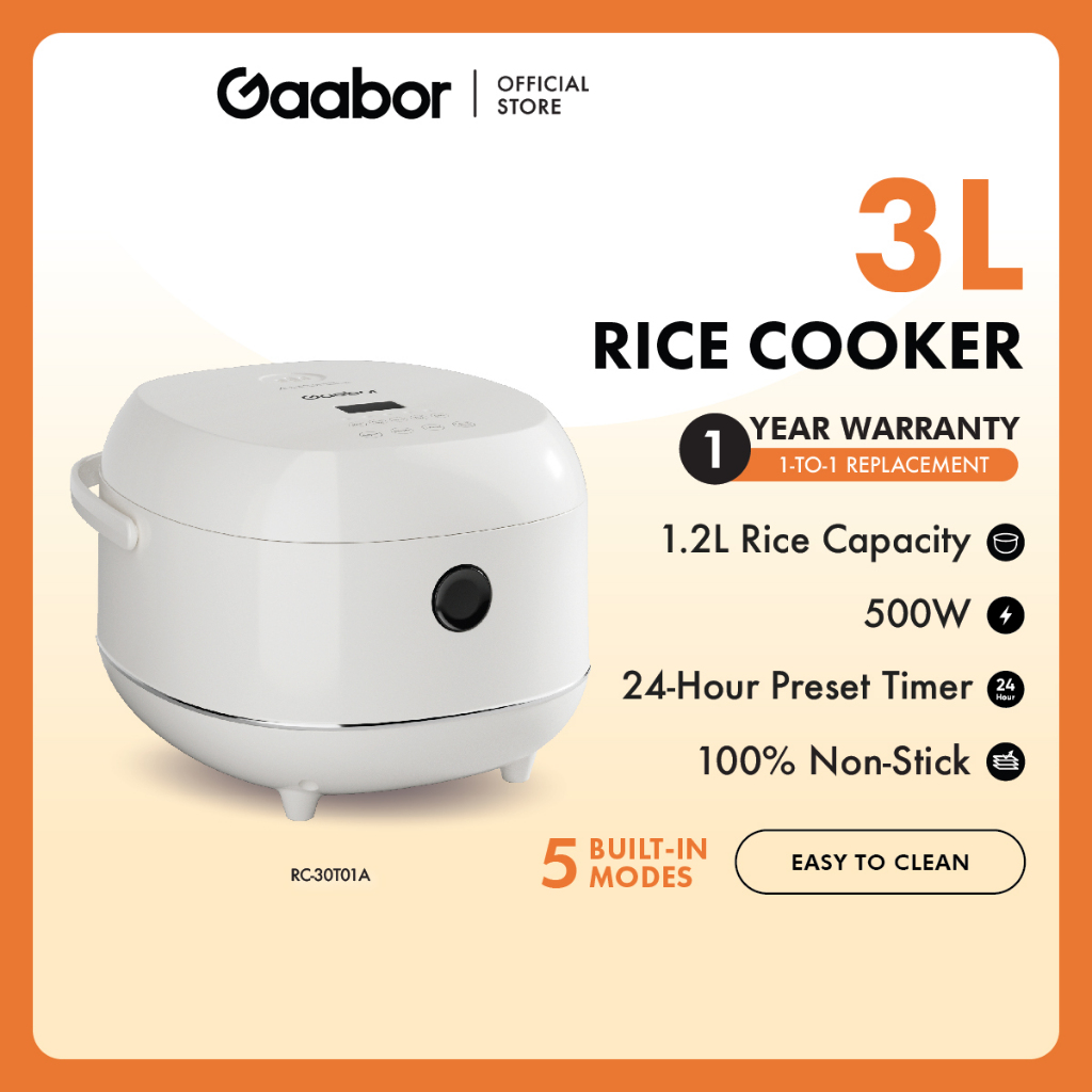 Gaabor Homepro Smart Rice Cooker 1.2L Micro Processor Non-Stick Compact ...