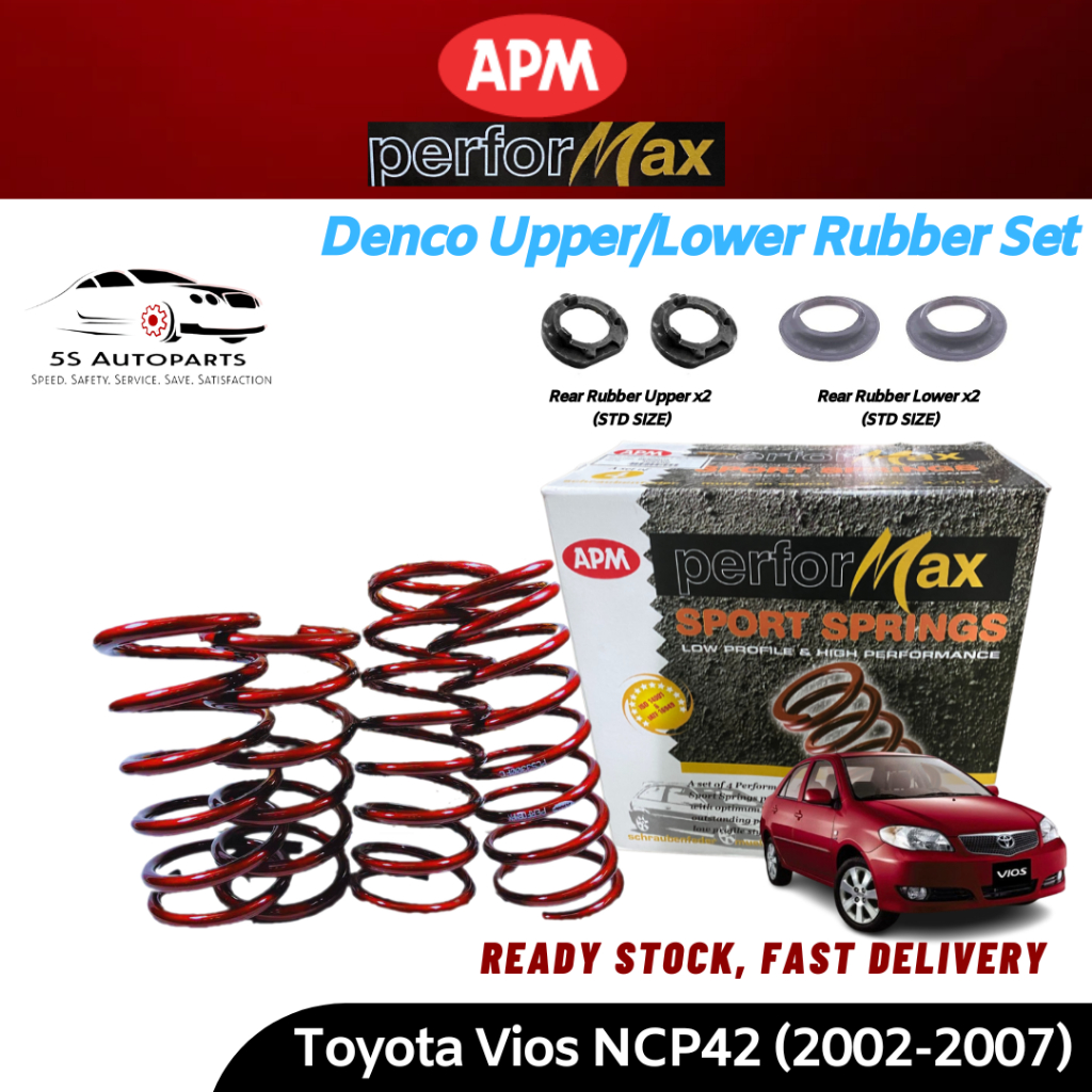 APM Performax Toyota Vios NCP42 (2002-2007) Lowered Sport Spring Set ...