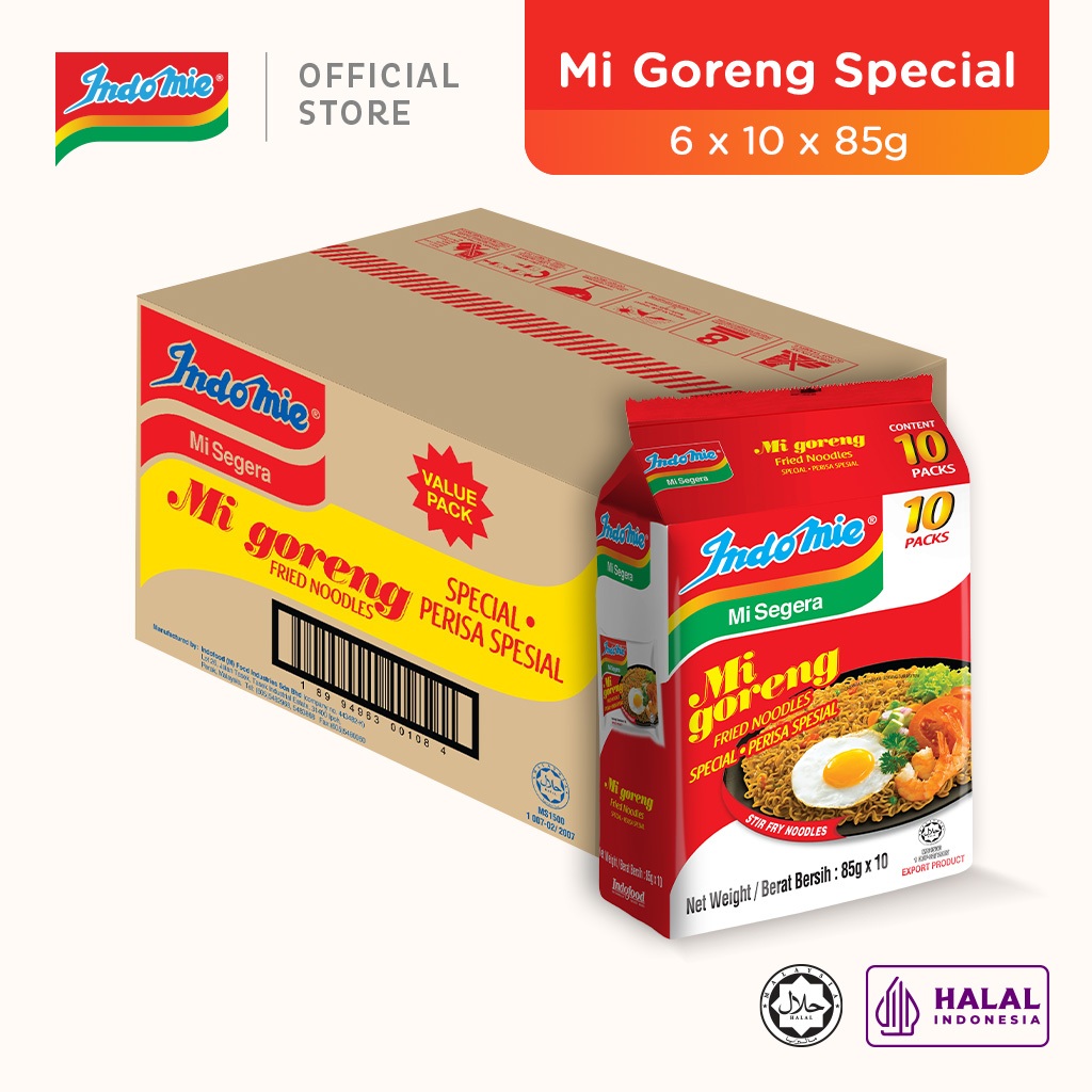 IndoMie™ Mi Goreng Perisa Spesial (6 x 10 x 85g) | Shopee Malaysia