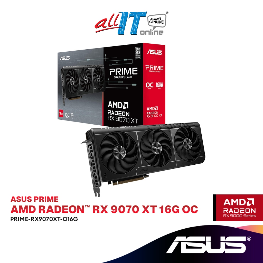 ASUS Prime AMD Radeon RX 9070 XT 16GB GDDR6 Graphics Card | PRIME ...