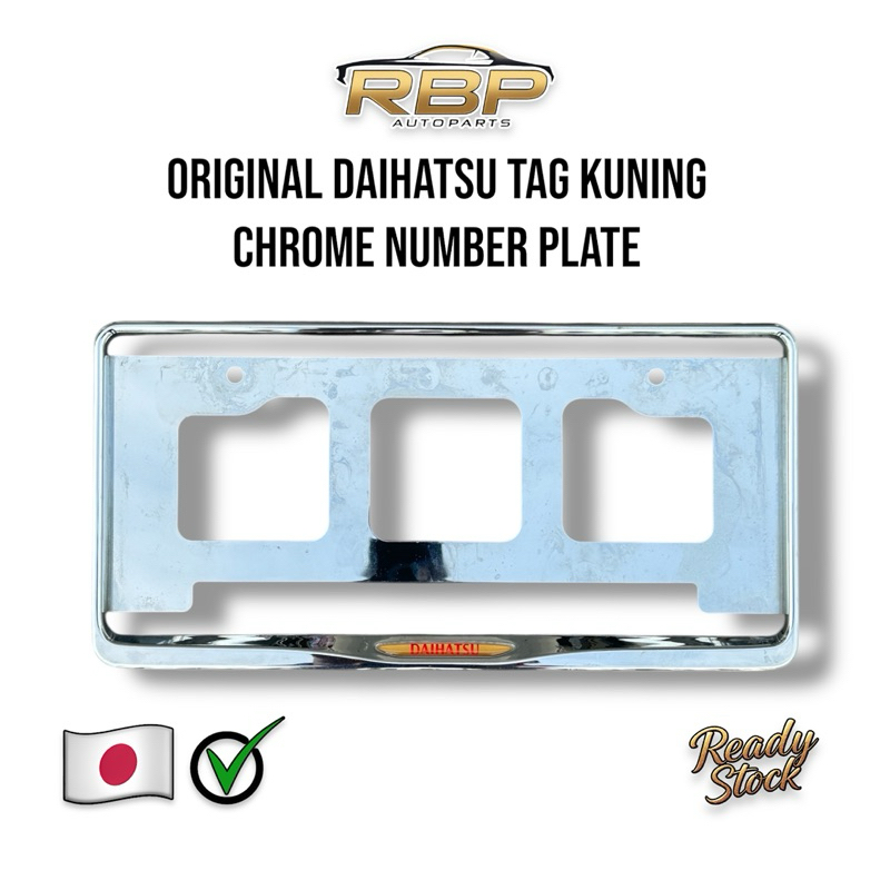 Original Daihatsu Tag Kuning Chrome Number Plate (Used Japan) | Shopee ...