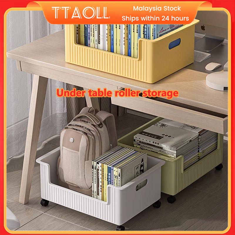 Multi Function Pulley Scroll Storage Basket Trolley with Wheel Roller ...
