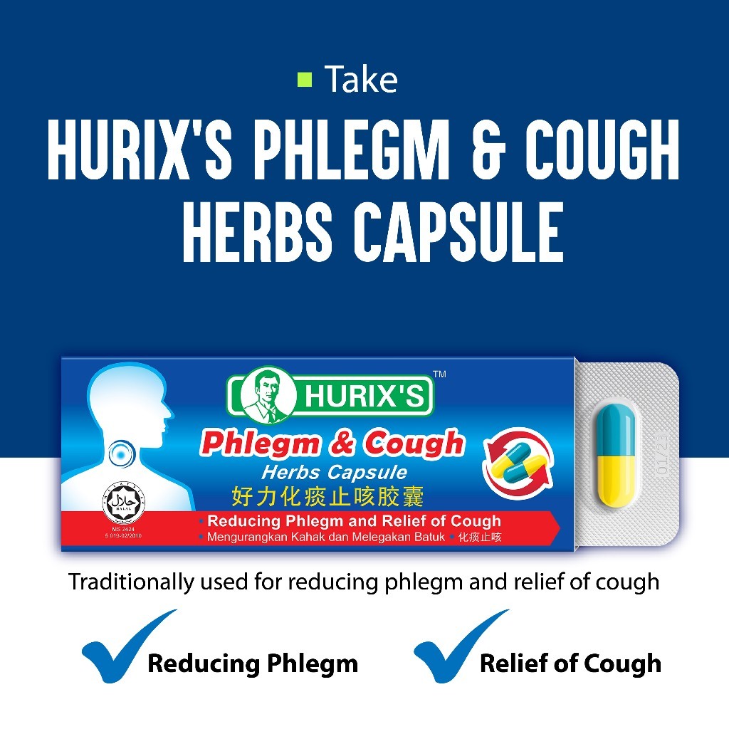 HURIX'S PHLEGM & COUGH / KAHAK / BATUK / PARU PARU 6BIJI | Shopee Malaysia