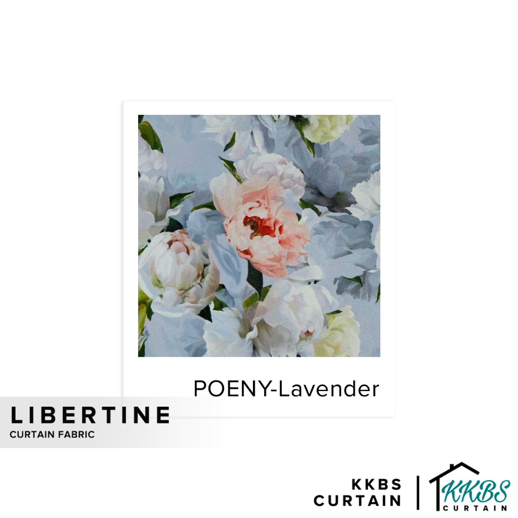 KKBS CURTAIN Libertine-Poeny 126'' Kain Langsir Potong Meter (Libertine ...