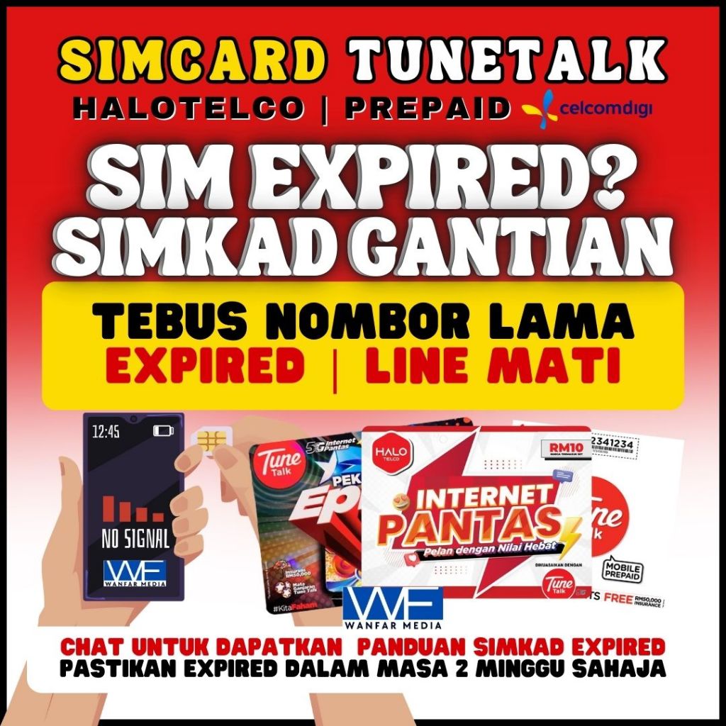 𝗥𝗘𝗣𝗟𝗔𝗖𝗘𝗠𝗘𝗡𝗧 𝗦𝗜𝗠 𝗖𝗔𝗥𝗗 𝗧𝗨𝗡𝗘𝗧𝗔𝗟𝗞 𝗛𝗔𝗟𝗢𝗧𝗘𝗟𝗖𝗢 | SIMKAD GANTIAN TUKAR UNTUK EXPIRED TAMAT MATI TEMPOH ...