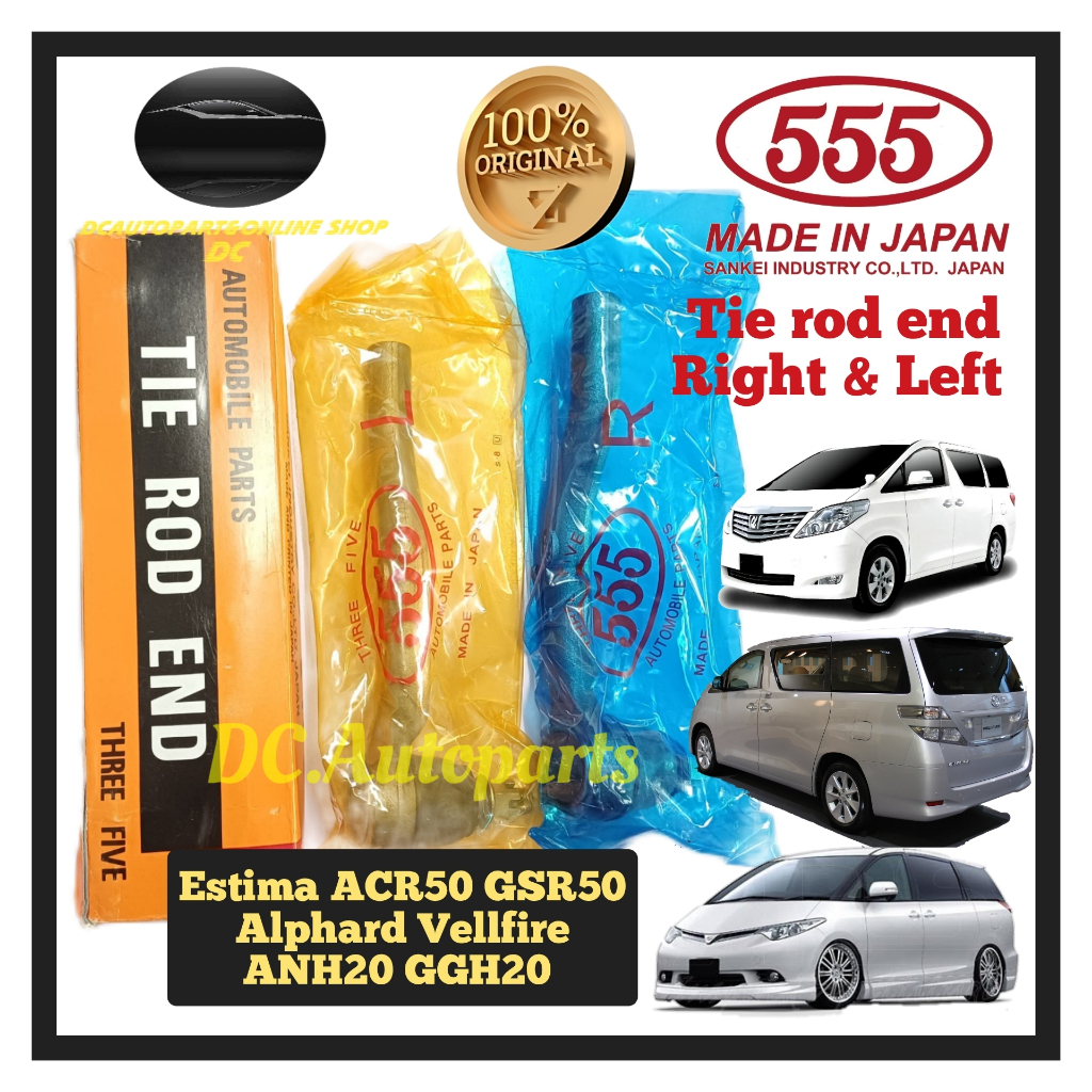 ORIGINAL 555 TIE ROD END SET STEERING TOYOTA ALPHARD VELLFIRE ANH20 ...