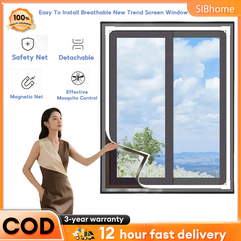 Window Mosquito Net DIY Insect Screen Mesh Adjustable Window Screen Net ...