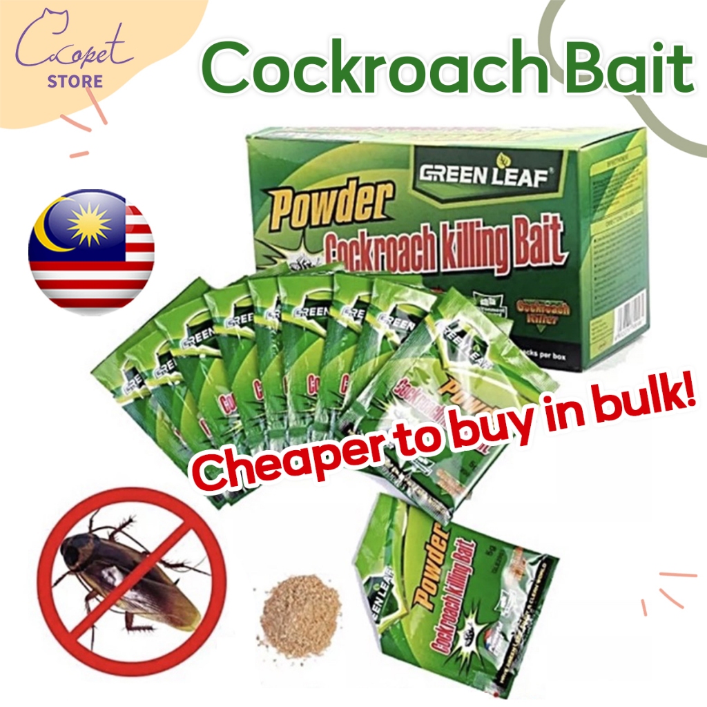 ECO Cockroach Bait Powder Green Killing Bait Lipas Ubat / 蟑螂药 5g/pcs ...