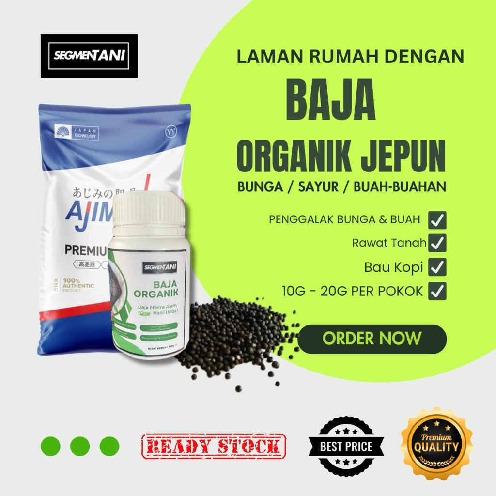 Baja Kopi Organik NPK 8:8:8 | Pakej 3 Botol 100g | Baja Pokok Buah ...