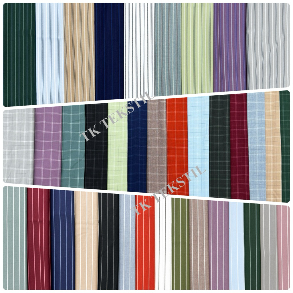 (German Cotton ) Toyobo Finesh Stripe and Checked Cotton Fabric Width ...