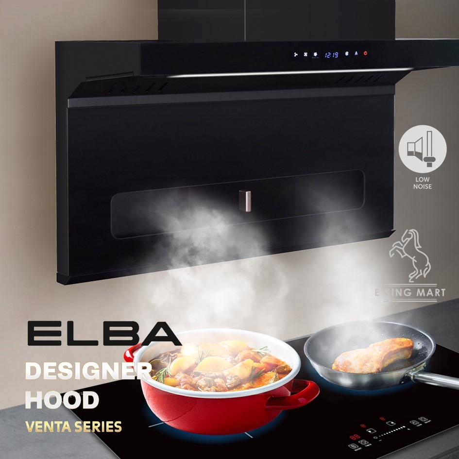 ELBA DC Motor VENTA Designer Cooker Hood 2200m3/hr EH-Q9693DC(BK ...